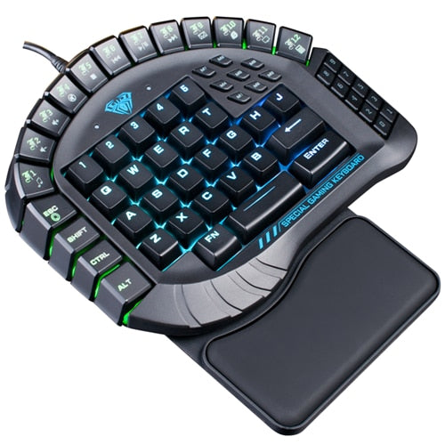 EXCALIBUR One-Handed Gaming Keyboard — Auxilla